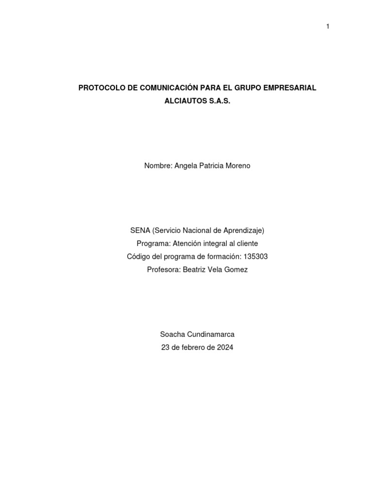 Evidencia GA2-210601020-AA1-EV02. Protocolo de Comunicación para Empresa Colombiana (Reparado ...
