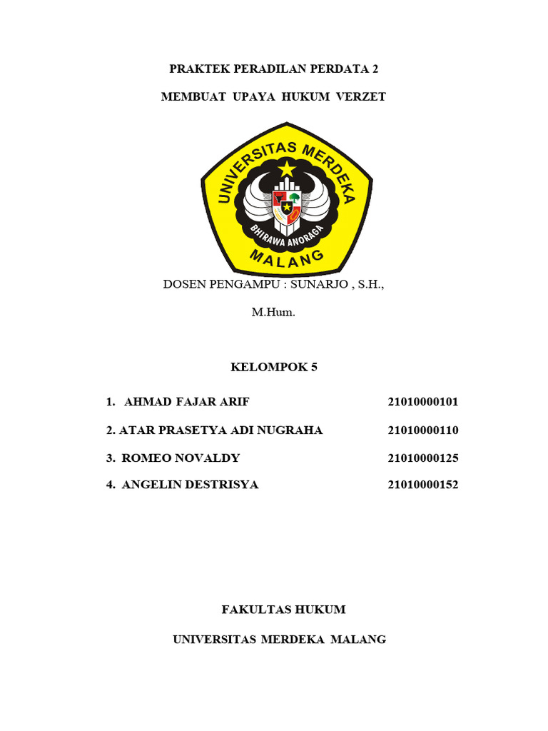 Gugatan Verzet Rafif Saputra | PDF