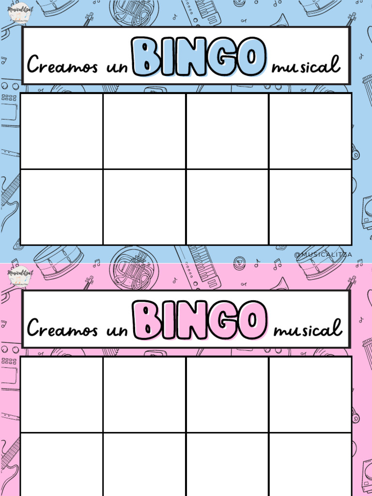 CAST Plantilla BINGO musical @musicalitza | PDF