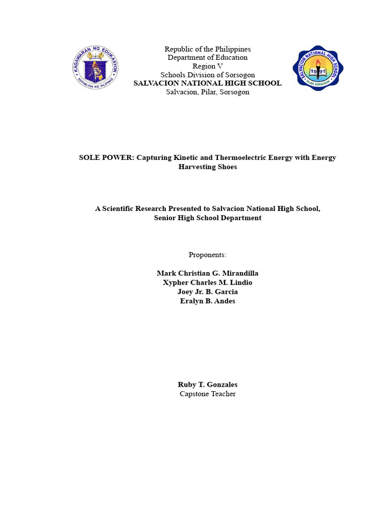 Final Capstone | PDF | Energy Harvesting | Piezoelectricity