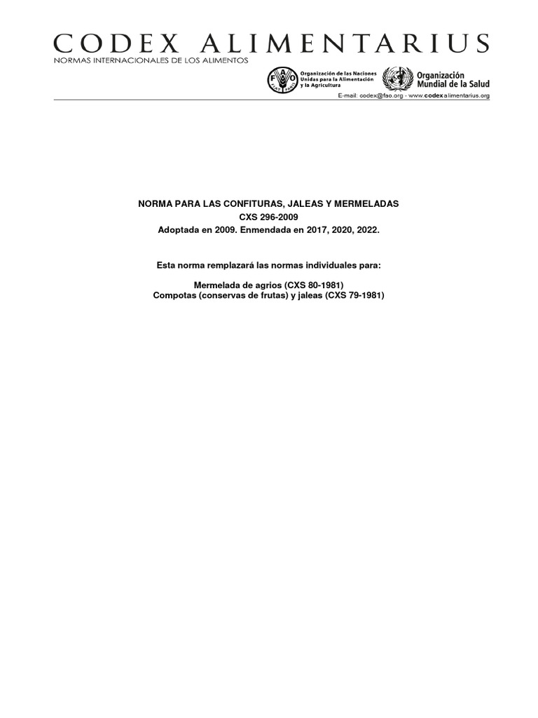 CXS 296s | PDF | Fruta | Alimentos