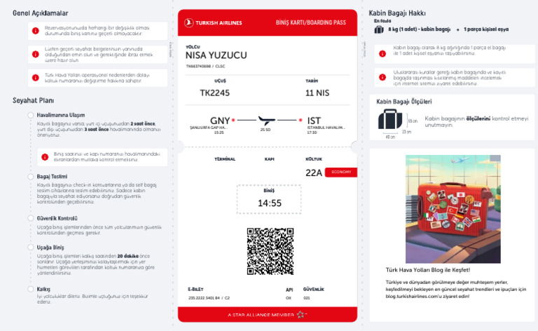 Nisa Yuzucu: TK2245 11 NIS | PDF