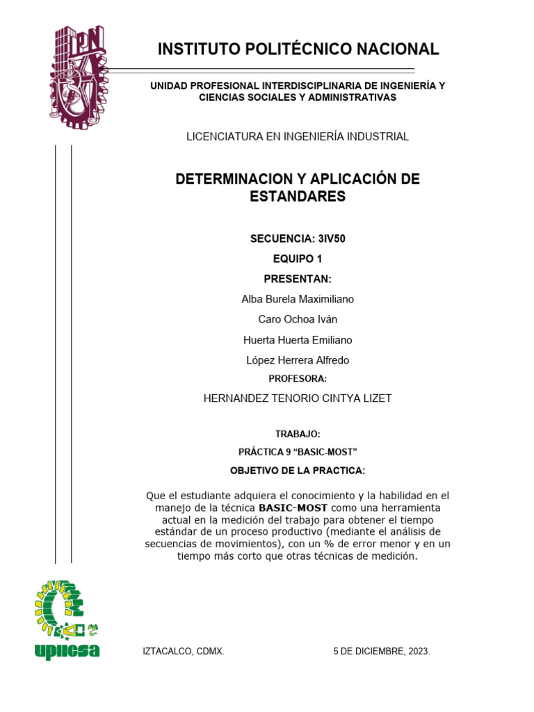 Aplicación de la técnica BASIC-MOST en Ingeniería | PDF