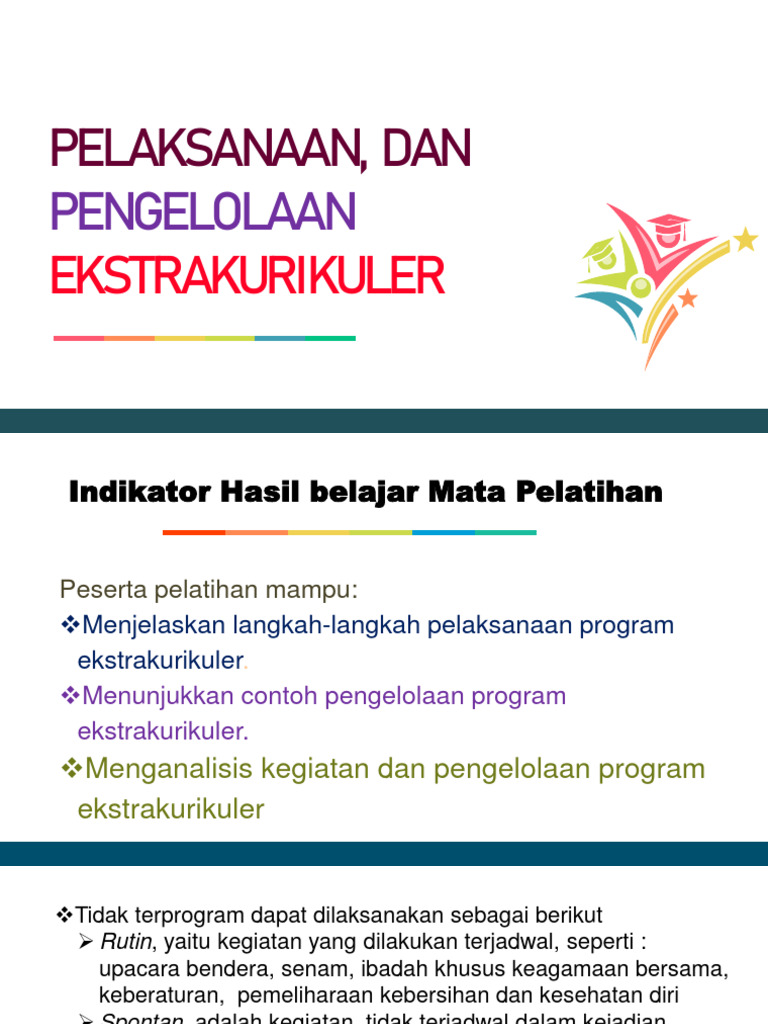 Pelaksanaan Dan Pengelolaan Ekstrakurikuler | PDF
