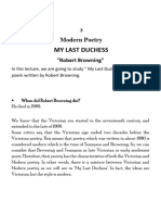 My Last Duchess: Robert Browning | PDF | British Poetry | Poems