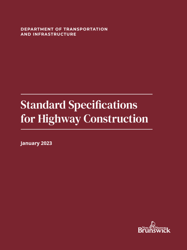 NBDTI Standard Specifications For Highway Construction 2023 | PDF ...