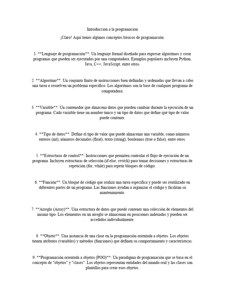 Introduccion a la programacion | PDF | Lenguaje de programación ... Introduccion a la programacion | PDF | Lenguaje de programación ...
