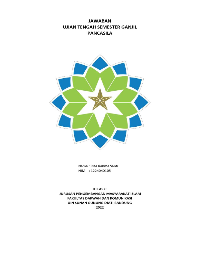 Risa Rahma Santi - 1224040105 - UTS PANCASILA | PDF