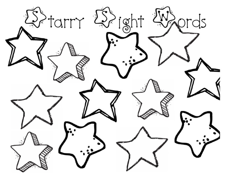 Starry Sight Word Hunt | PDF