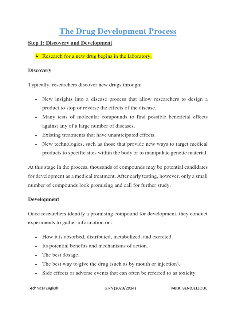 3 - 5 The Drug Development Process | PDF | Food And Drug Administration ...