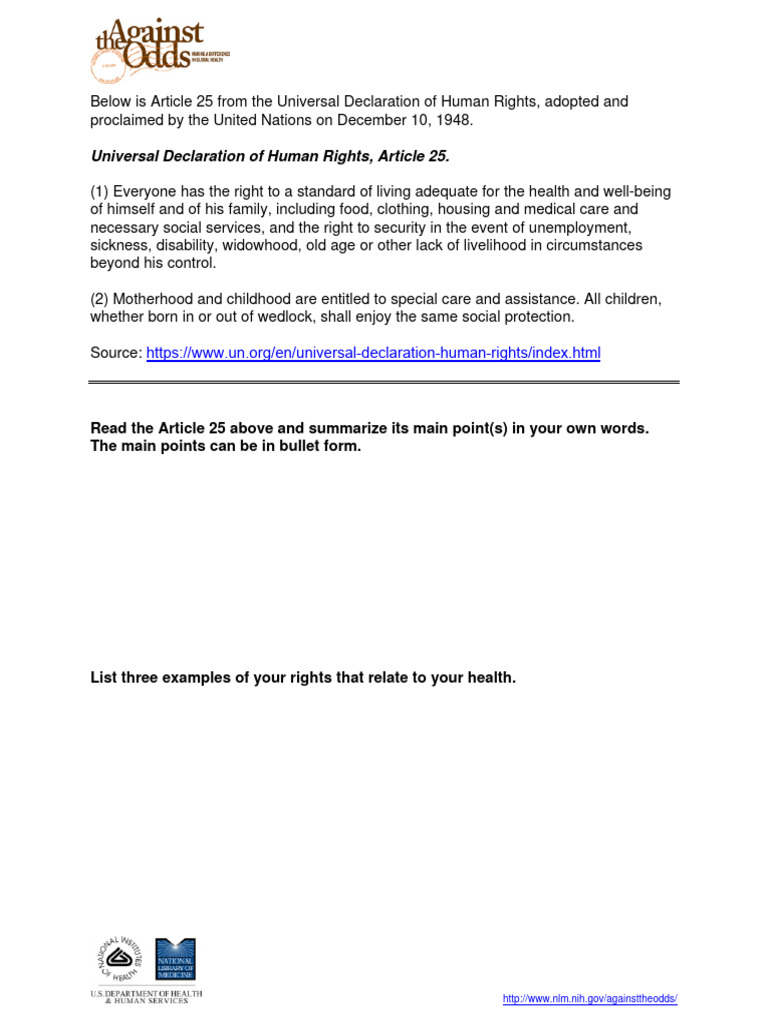 Human Rights Statements | PDF