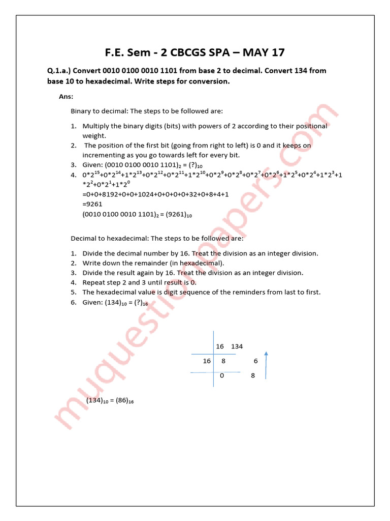 Be - First Year Engineering - Semester 2 - 2017 - May - Structured ...