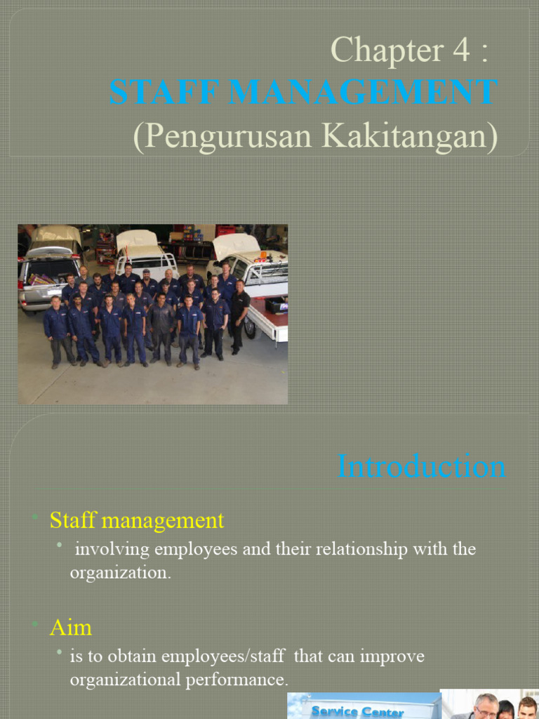 Dja5052 Chapter 4 Staff Management | PDF | Incentive | Employment