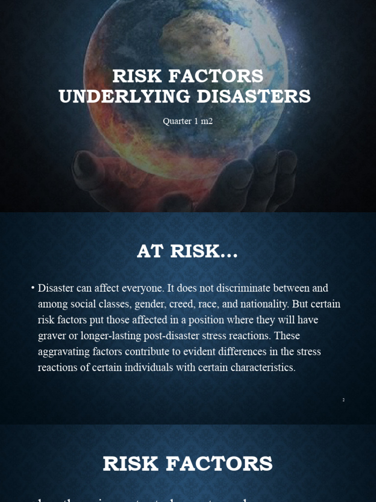 Disaster Risk Factors Explained | PDF | Hazards | Vulnerability