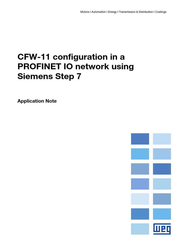 Weg cfw11 Config Profinetio Siemensstep Appnote 21 | PDF | Input/Output ...