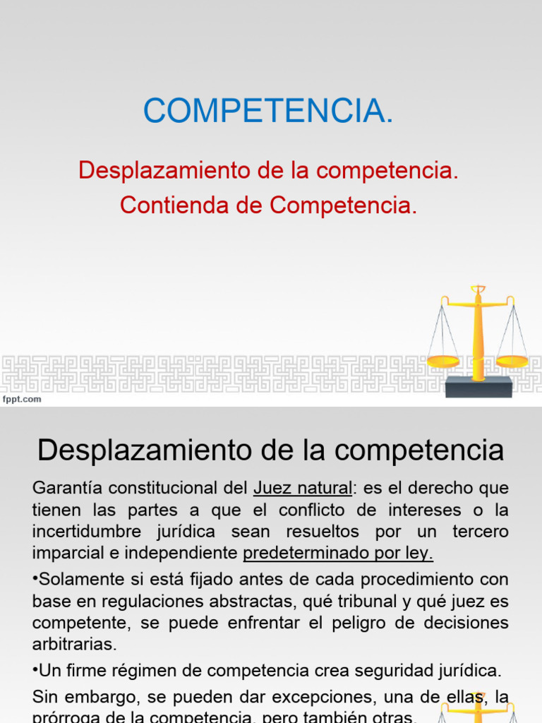 3A. COMPETENCIA - Desplazamiento y Cuestionamiento de La Competencia ...