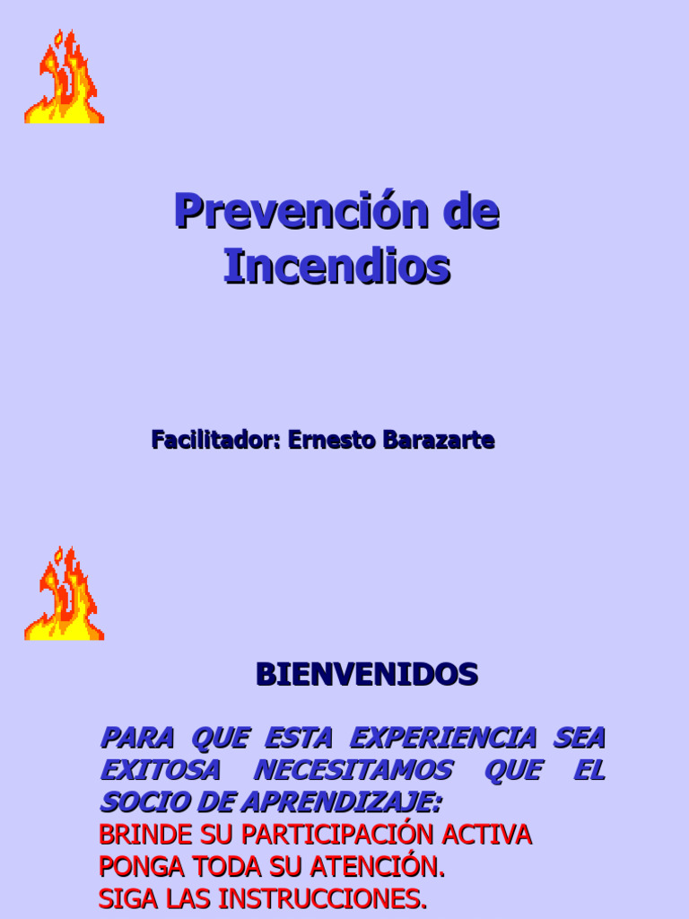 Prevención de Incendios | Descargar gratis PDF | Combustión | Oxígeno