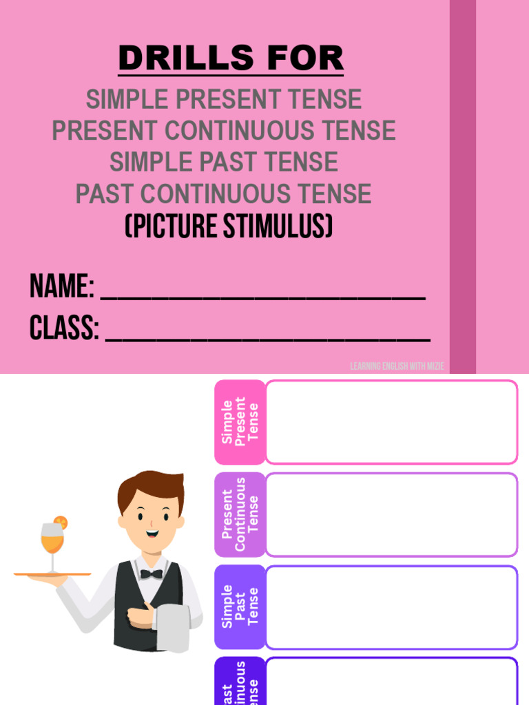 Worksheets For Tenses Picture Stimulus | PDF | Linguistics | Grammar