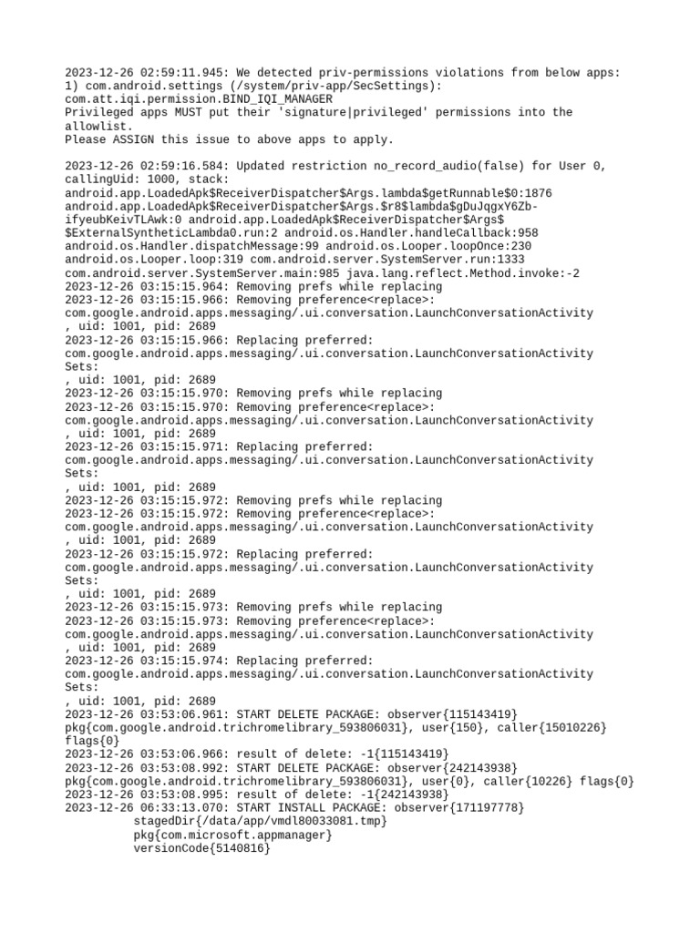 PM Debug Info | PDF | Android (Operating System) | Mobile Computers