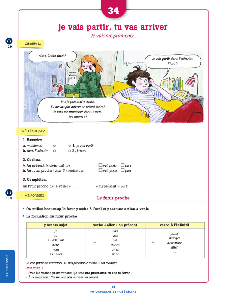 Futur Proche et Passé Récent en FLE | PDF | Verbe | Linguistique