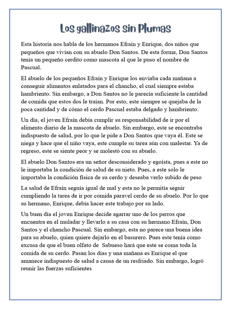 gallinazos sin plumas | PDF