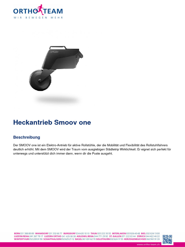 Datenblatt Heckantrieb Smoov One | PDF