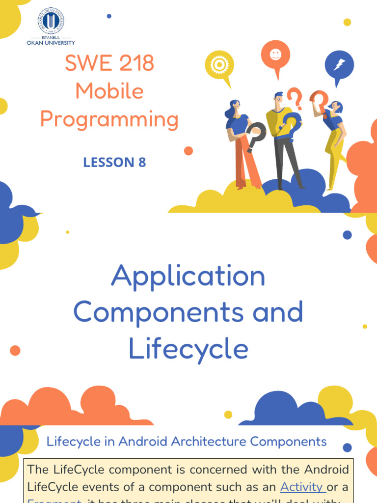 SWE218 Lesson8 | PDF | Android (Operating System) | Mobile App