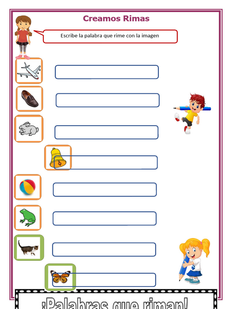 Ficha rima para los que requieran... | PDF
