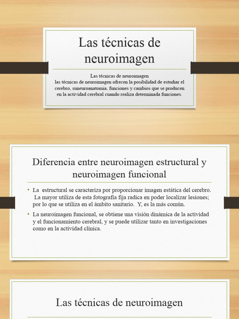 Las Técnicas de Neuroimagen | Descargar gratis PDF | Neuroimagen | Ct Scan