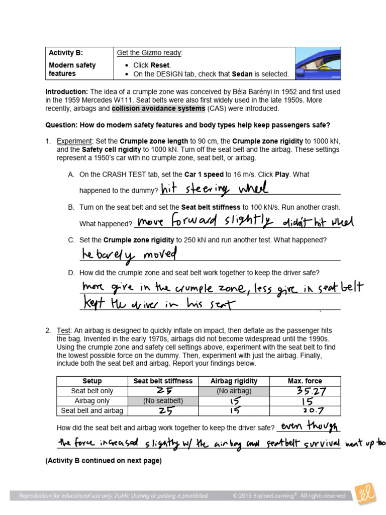 Crumple Zones SE | PDF | Force | Airbag