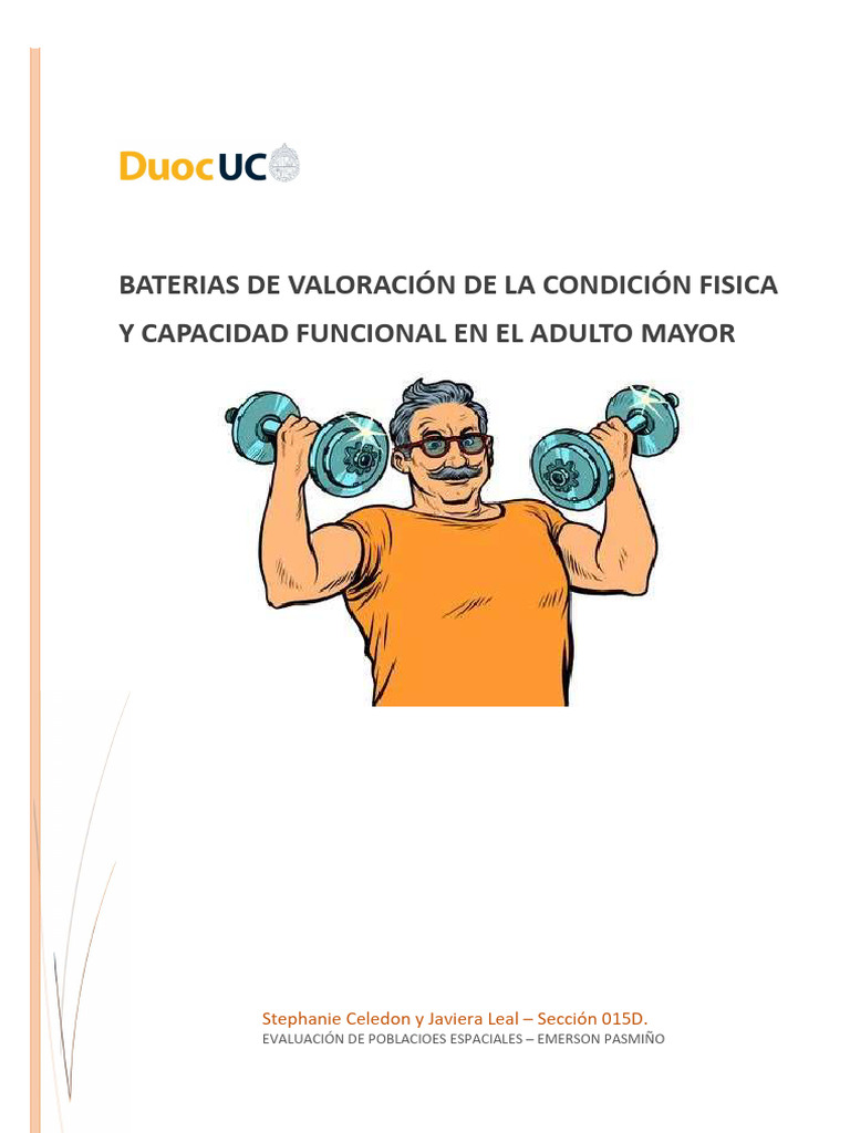 Senior Fitness Test | PDF | Aptitud física | Flexibilidad (anatomía)