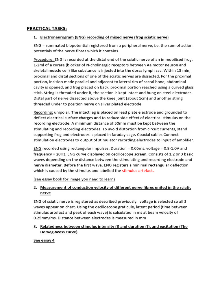 physiology practical tasks | PDF | Anatomical Terms Of Motion | Musculoskeletal System