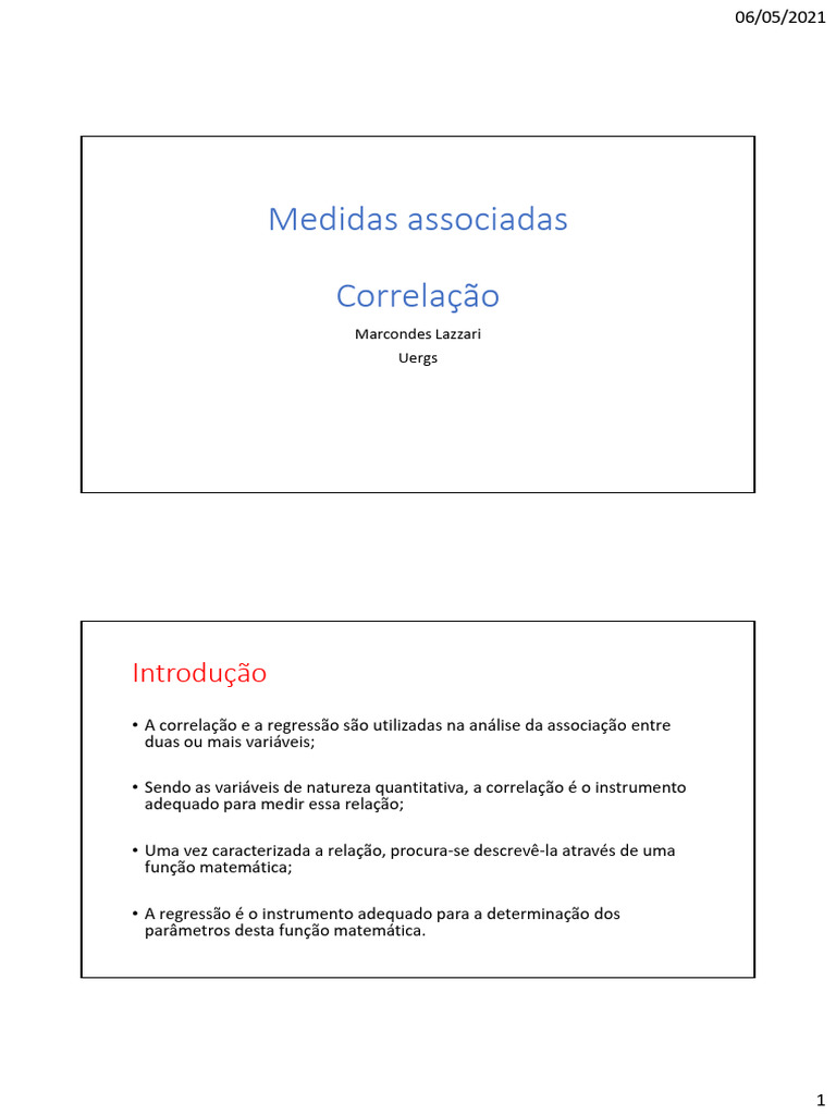 Correlação - Conceitos e Fórmula do cálculo | PDF | Estatísticas ...