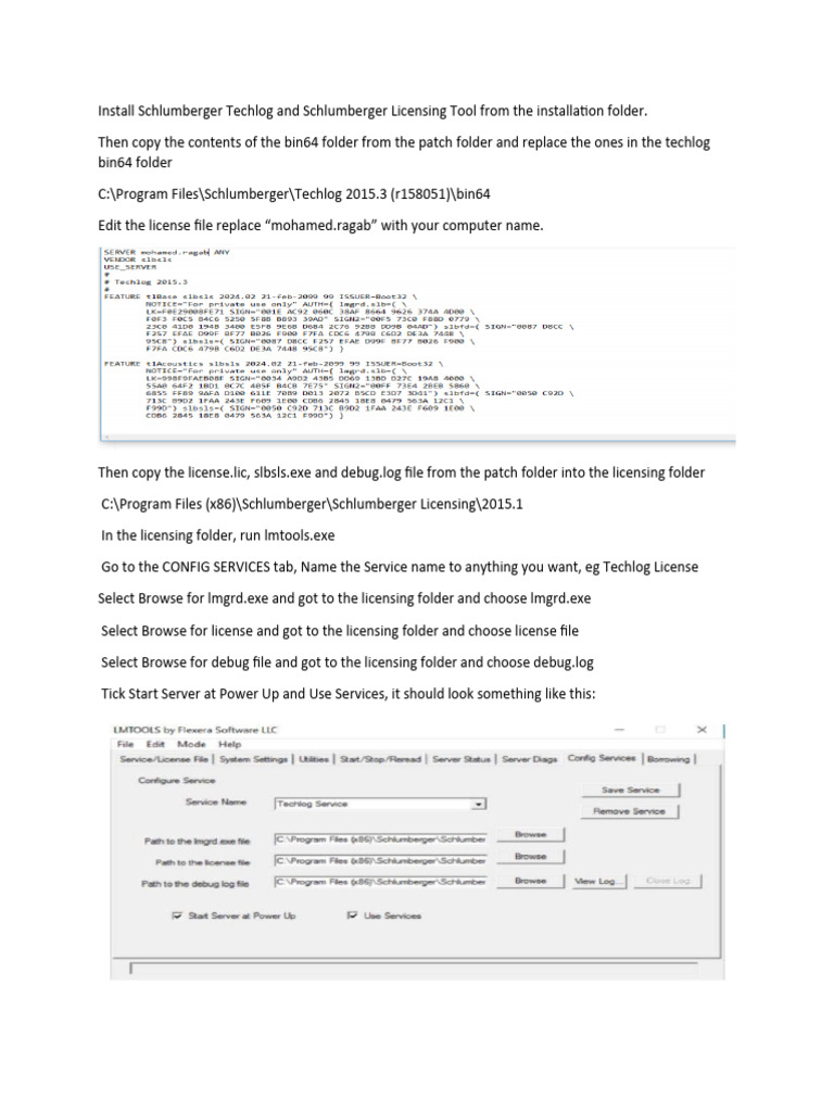 Install Schlumberger Techlog 2015.3 | PDF