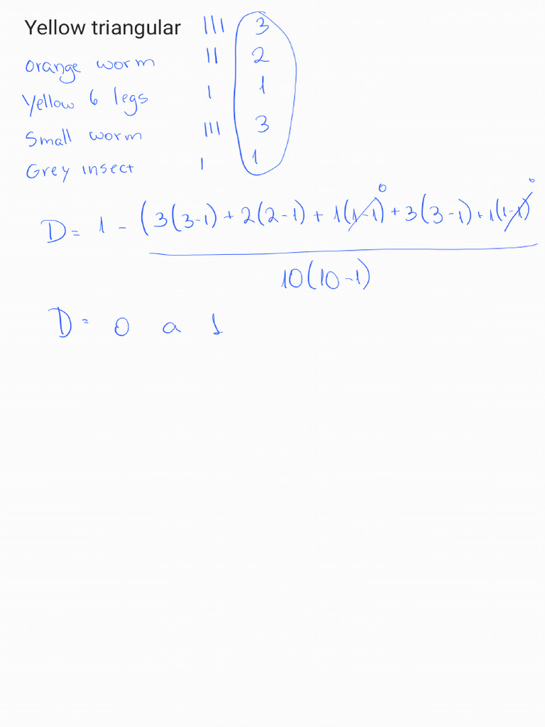 Simpson's Index Example | PDF