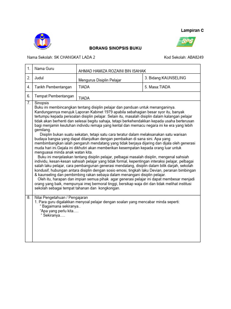 Sinopsis - Sekolah 2 | PDF | Karier & Perkembangan | Kesehatan Holistik