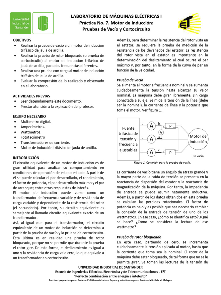 LABORATORIO DE MAQUINAS ELECTRICAS I Pra | PDF | Transformador ...