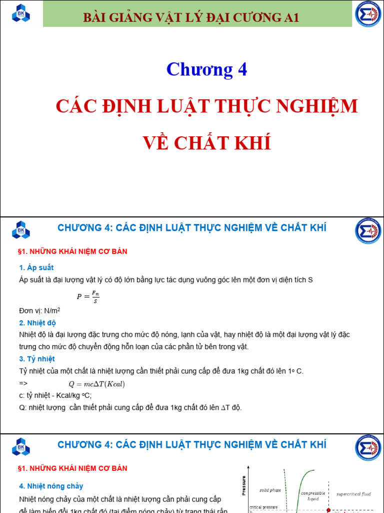 VL1-Chuong 4- Các định luật về chất khí | PDF