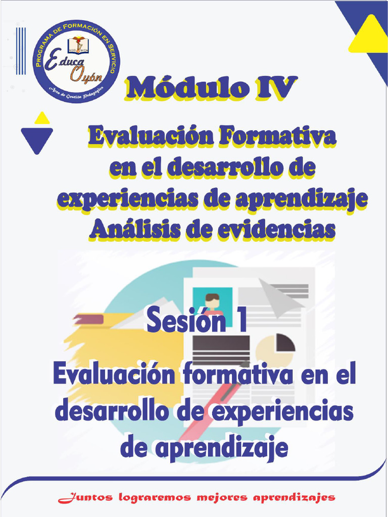 Modulo Iv Sesión 1 Cyt | PDF | Evaluación | Aprendizaje