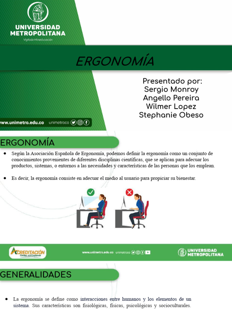 Ergonomía: Bienestar y Seguridad Laboral | PDF | Factores humanos y ...