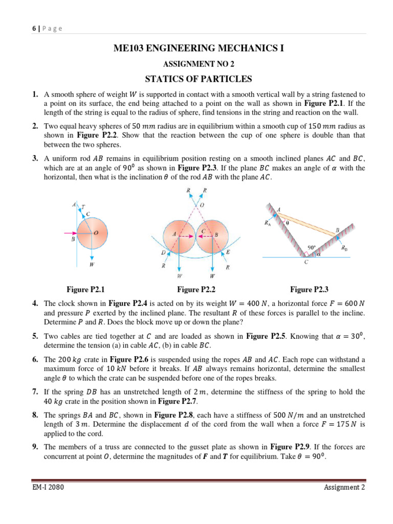 Assignment Mechanical 2 | PDF | Tension (Physics) | Force