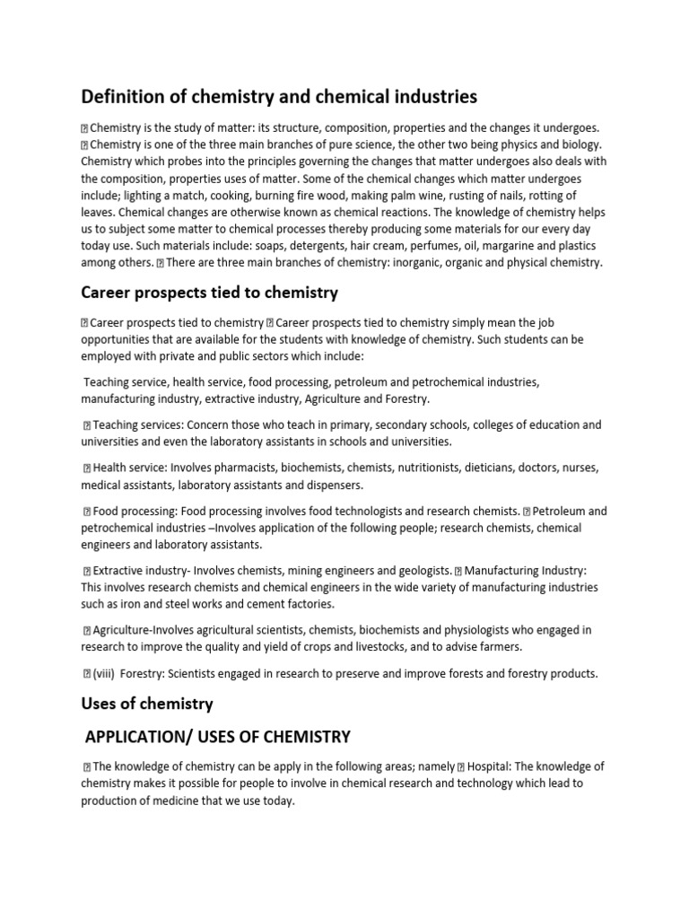Definition of Chemistry | PDF | Corrosion | Chemistry