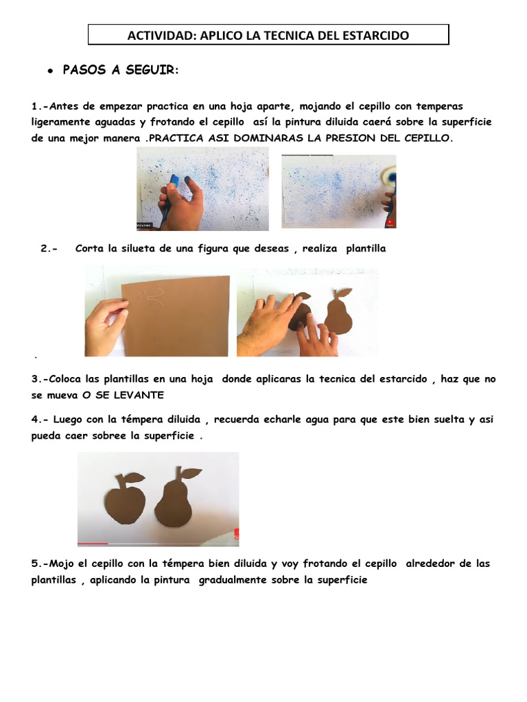 Siluetas y Técnicas de Estarcido | PDF
