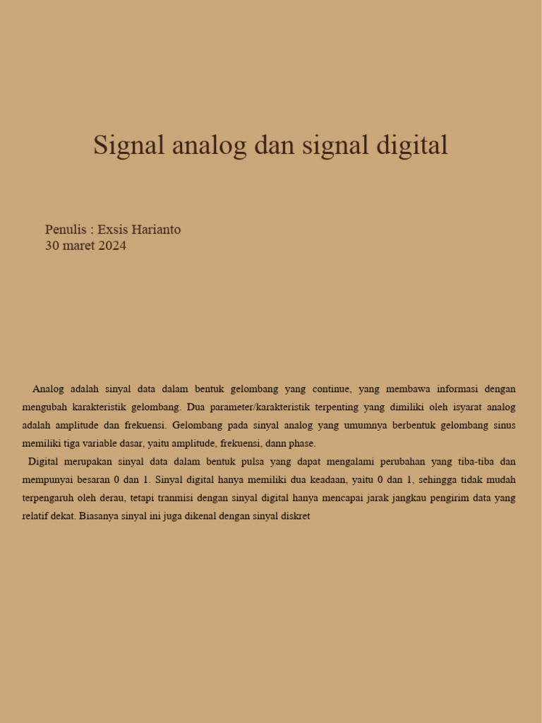 S.analog & S.digital | PDF | Seni | Komputer