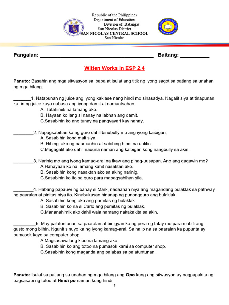 Written Works 2.4 Complete | PDF