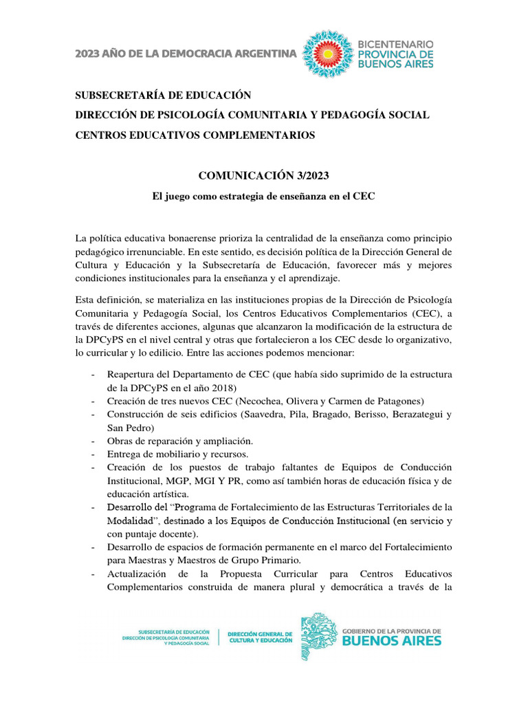 Juego como Estrategia en CEC | PDF | Enseñando | Pedagogía