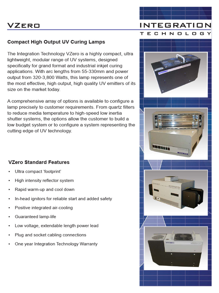 VZero Datasheet - 52 | PDF | Ultraviolet | Power Supply