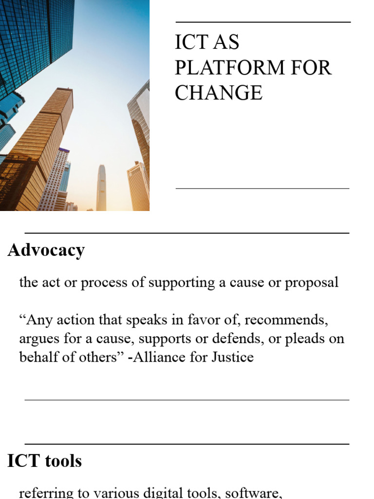 Lesson 7 Ict Platform For Social Change | PDF | Websites | Cyberspace