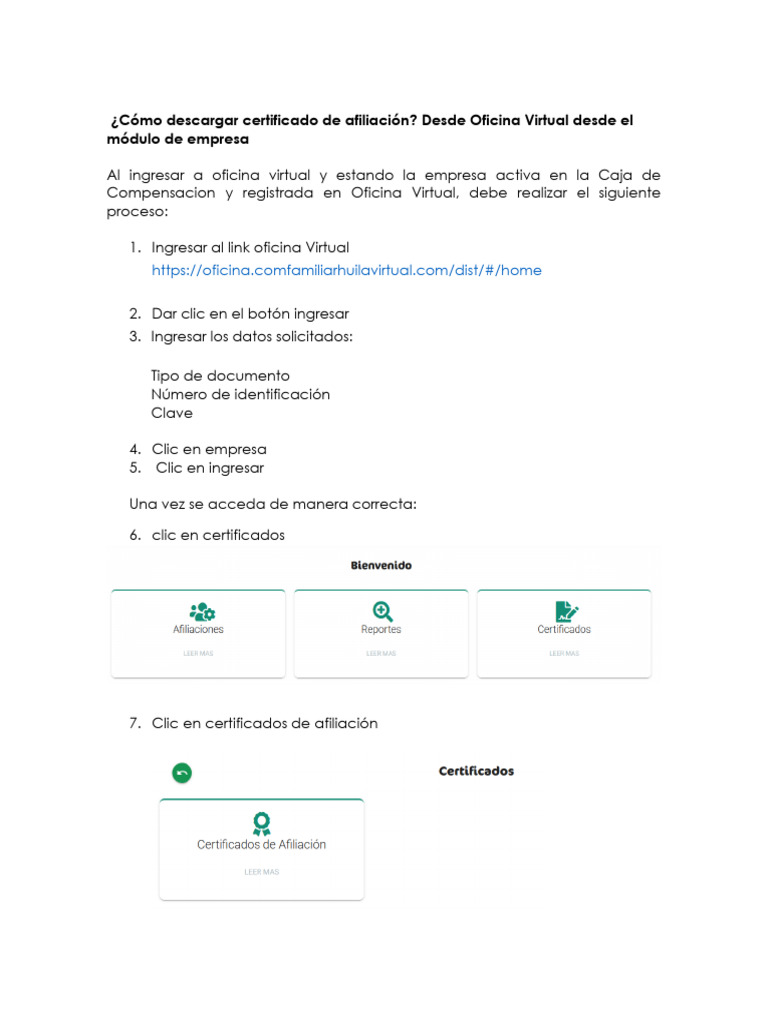 Descargar Certificado de Afiliación | PDF | Finanzas y dinero