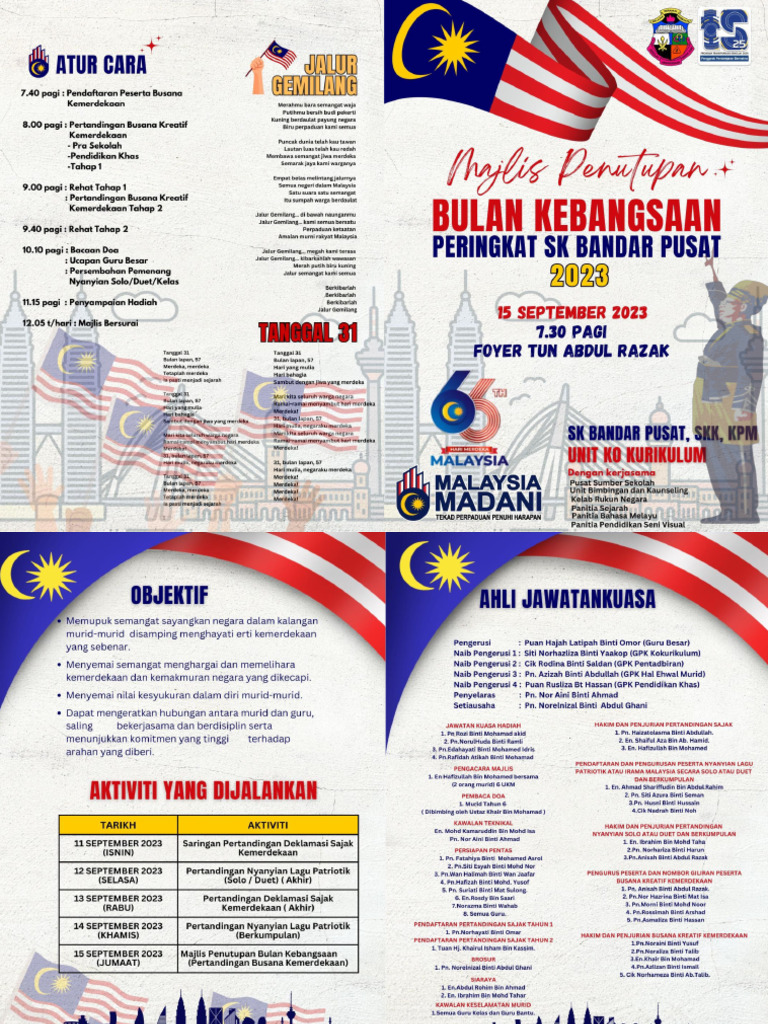 Buku Program Bulan Kebangsaan 2023 | PDF